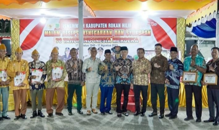 Pemkab Rokan Hilir Gelar Resepsi Kenegaraan dan Syukuran HUT Kemerdekaan RI ke-78 - JURNALPOLISI.ID