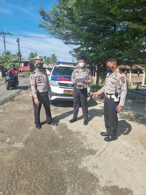 Didampingi Kasat Lantas Polres Langkat AKP Hosea Ginting Kasubdit Kamsel Ditlantas Polda Sumut ...