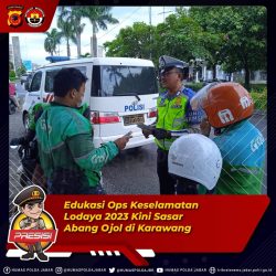Edukasi Ops Keselamatan Lodaya 2023 Kini Sasar Abang Ojol di Karawang - JURNALPOLISI.ID
