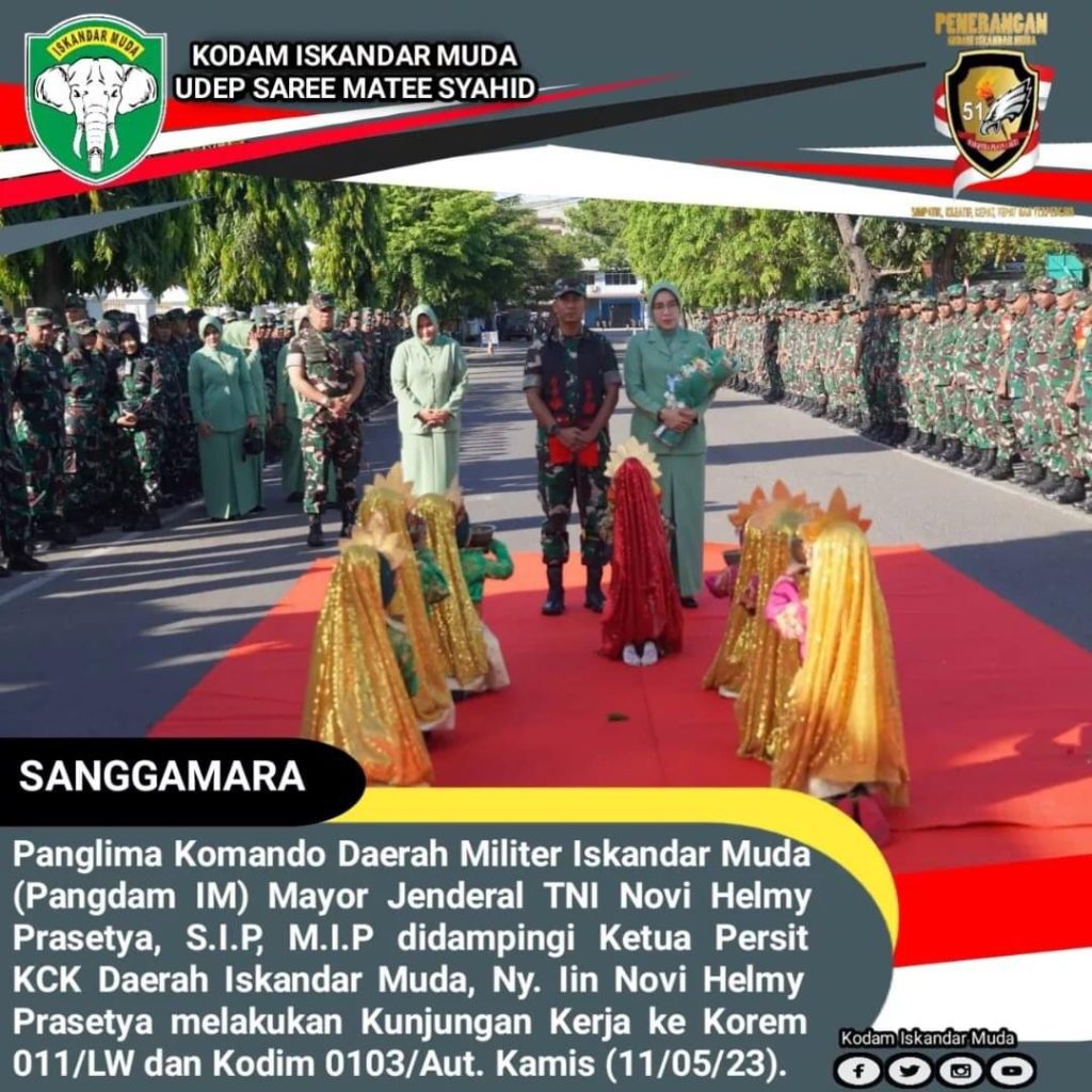Peduli kesehatan Anak dan keluarga Pra Sejahtera, Pangdam IM dan Ibu Ketua Persit KCK Daerah ...