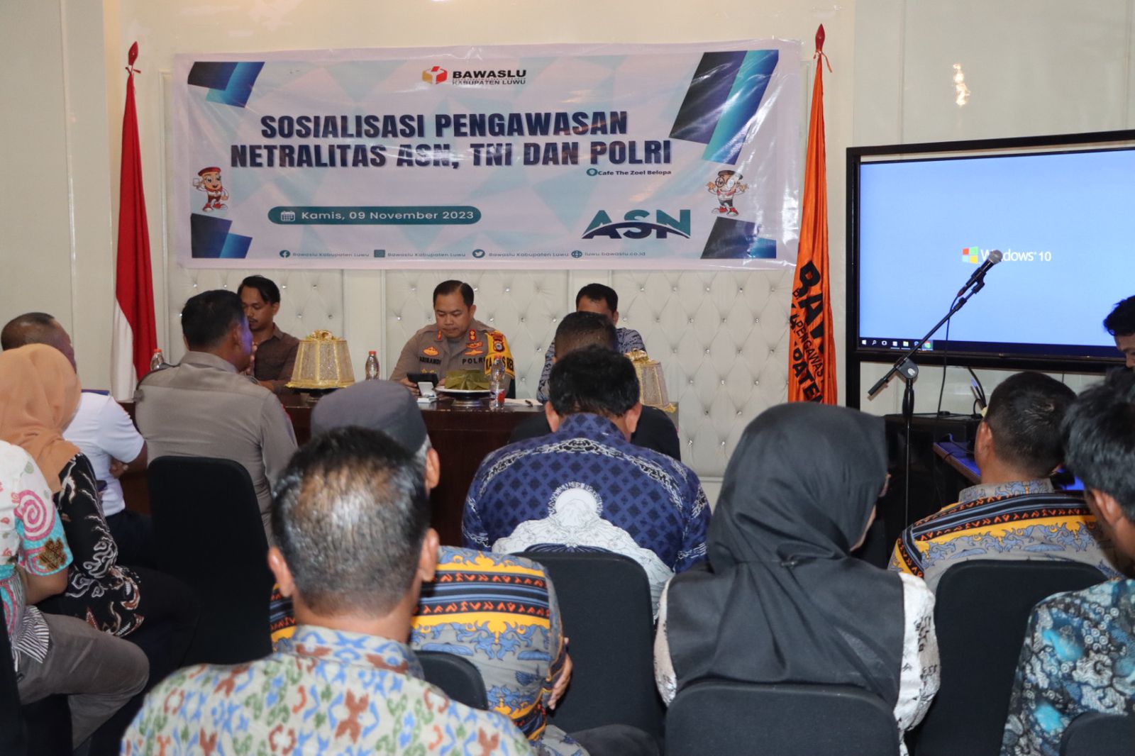 Kapolres Luwu Narasumber Sosialisasi Pengawasan Netralitas ASN, TNI dan Polri. AKBP Arisandi ...