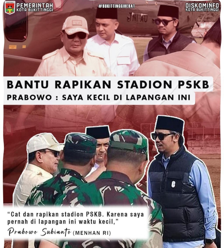 Bantu Rapikan Stadion PSKB, Prabowo : Saya Kecil di Lapangan Ini. - JURNALPOLISI.ID