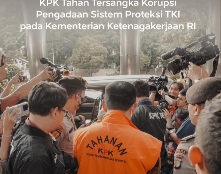 KPK menetapkan 3 orang sebagai tersangka korupsi pengadaan sistem proteksi Tenaga Kerja ...